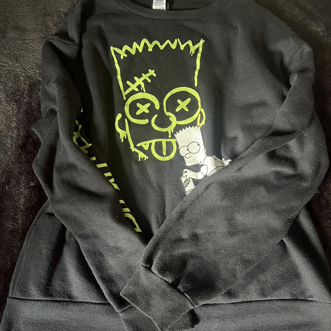 sick bart simpson hoodie, size L no flaws. #emo #y2k... | Depop