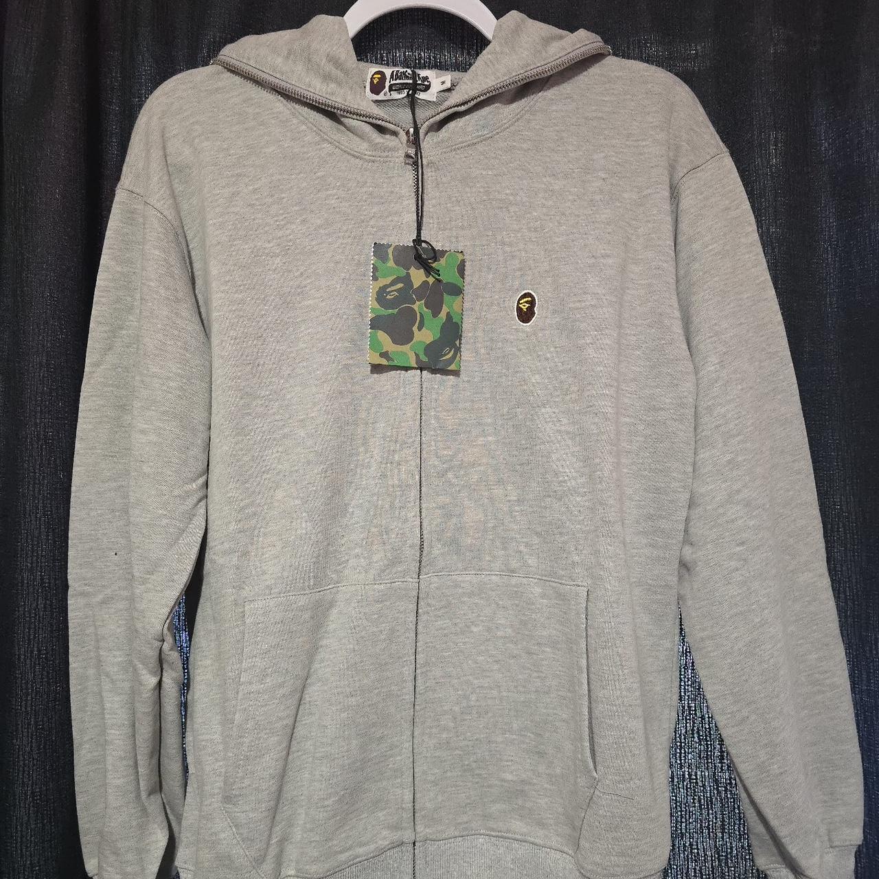 Grey BAPE full zip up #bape #zipup I broke up with... - Depop
