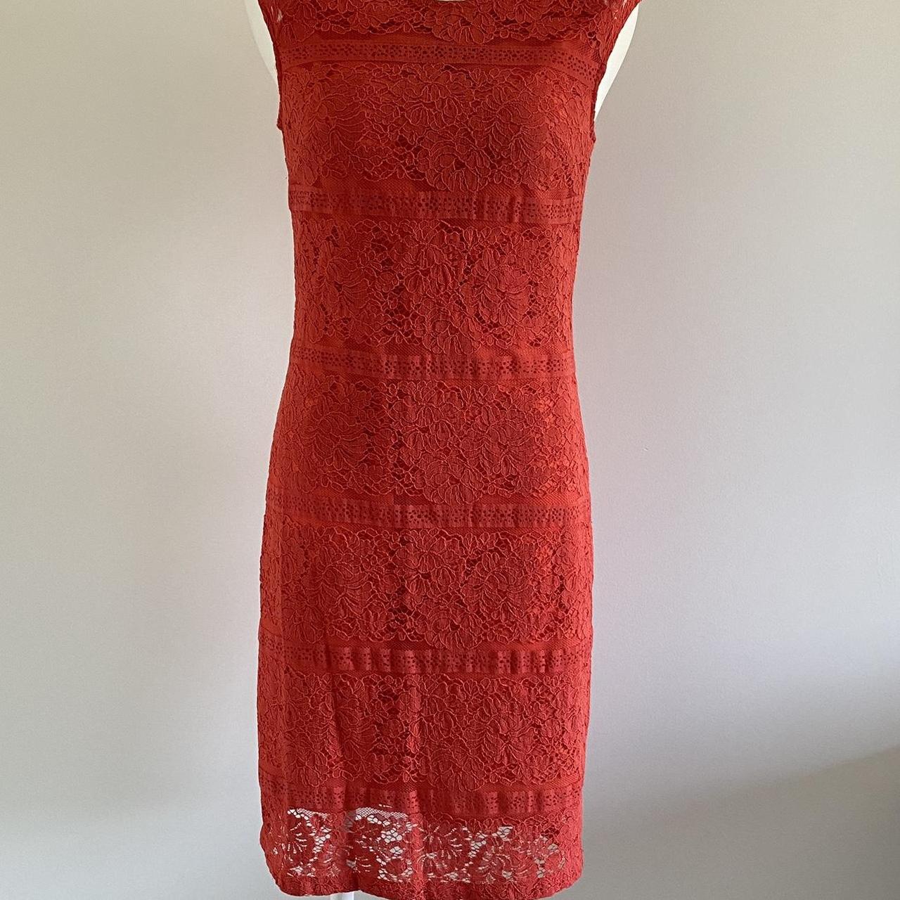 Jendi - Red lace dress with stretch, lined ... - Depop