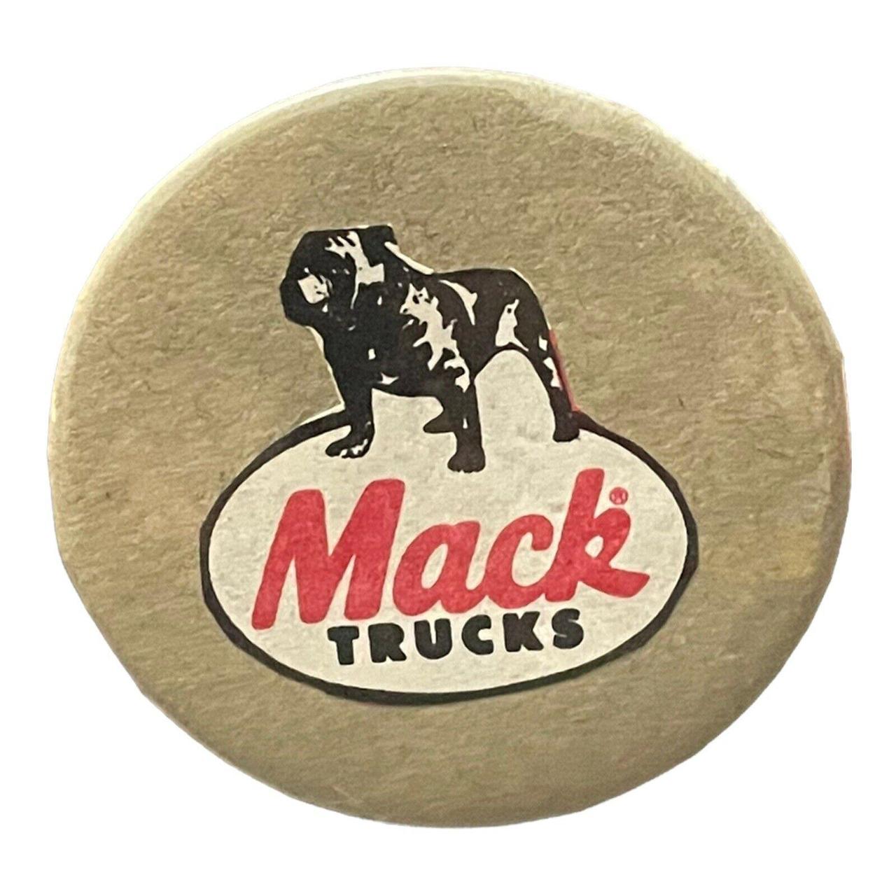 1980s MACK Trucks Logo Button Pinback Promo 2 Inch.... | Depop