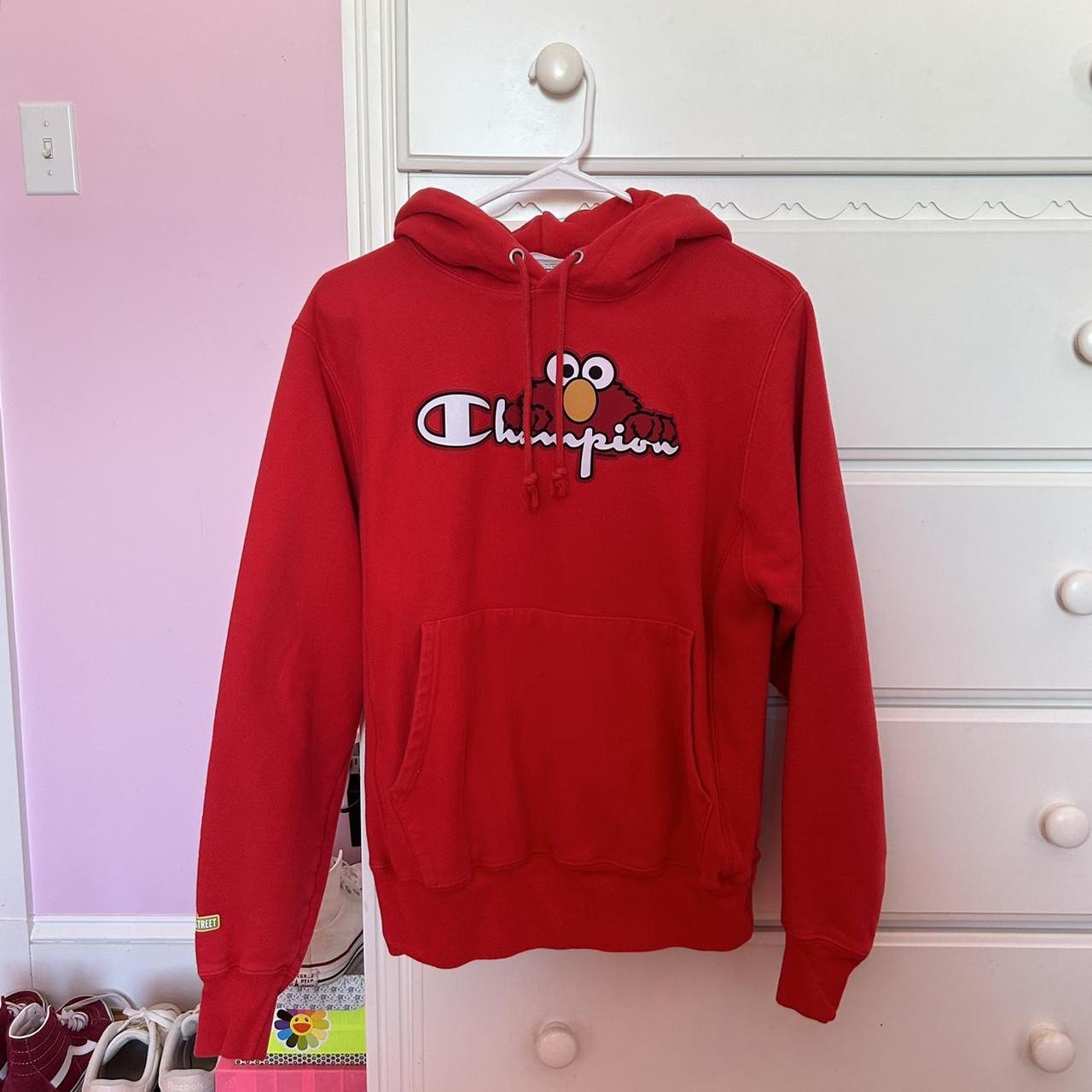 Limited edition Champion sesame street Elmo hoodie.... | Depop