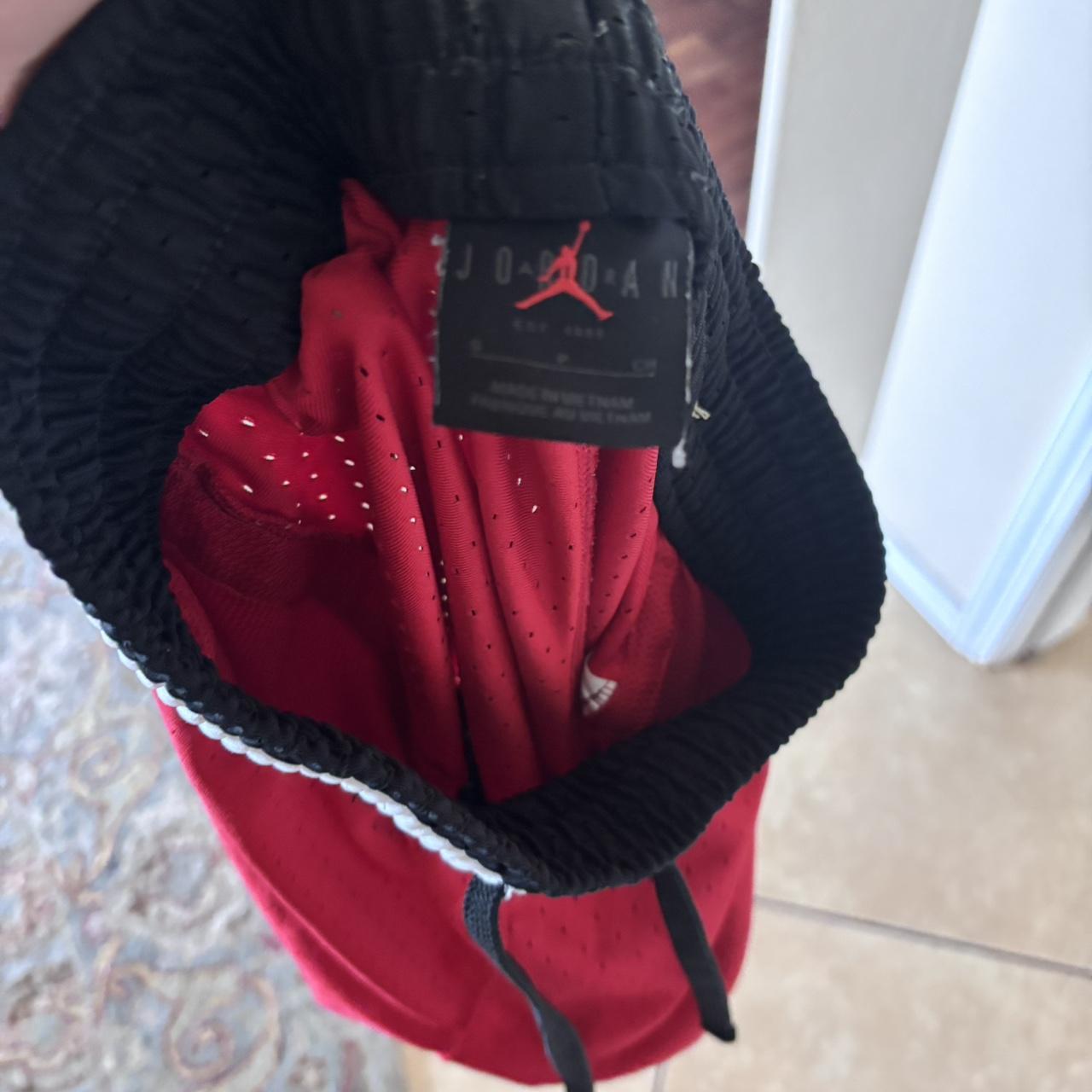 Red Jordan basketball shorts very good condition... - Depop