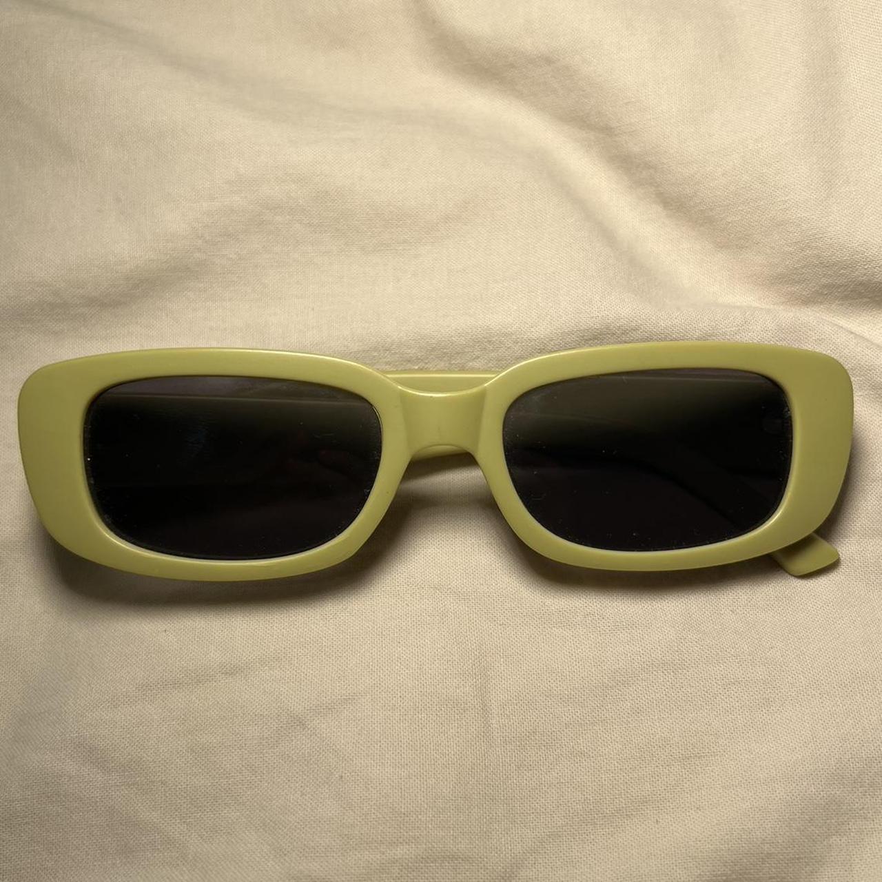 Women’s Sunglasses Green rectangle... | Depop