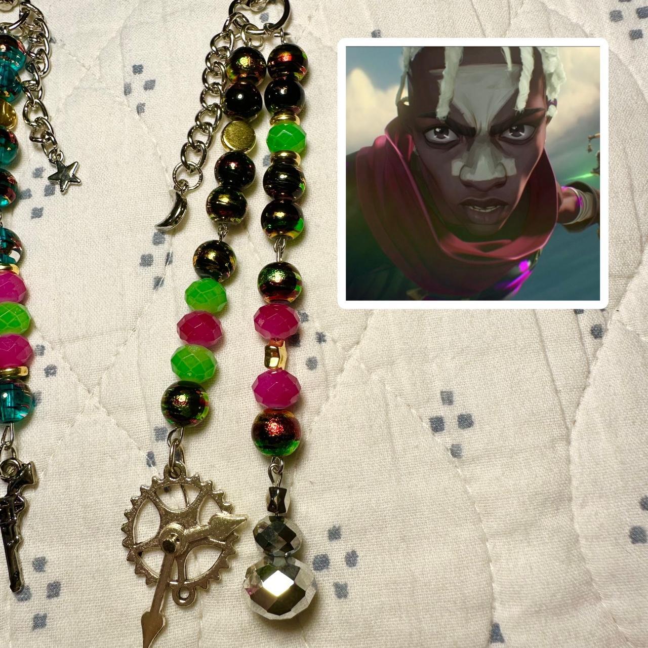 Arcane Inspired Ekko & Jinx Matching Keychains Purse... | Depop