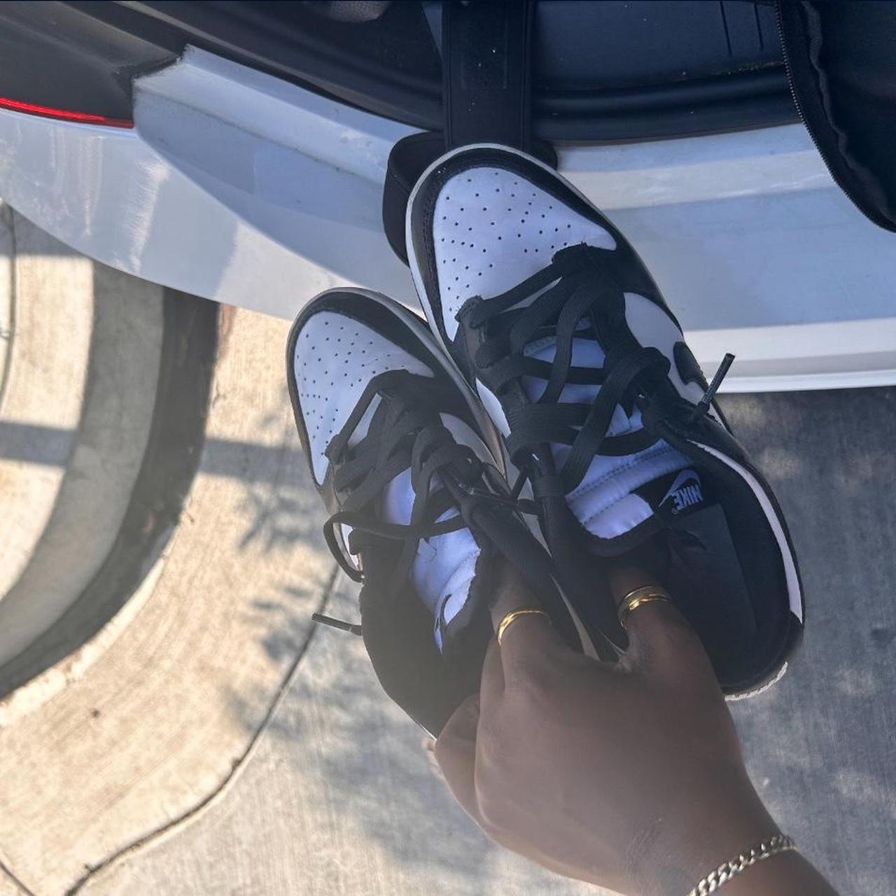 Nike Dunk Low Panda trainers - Depop