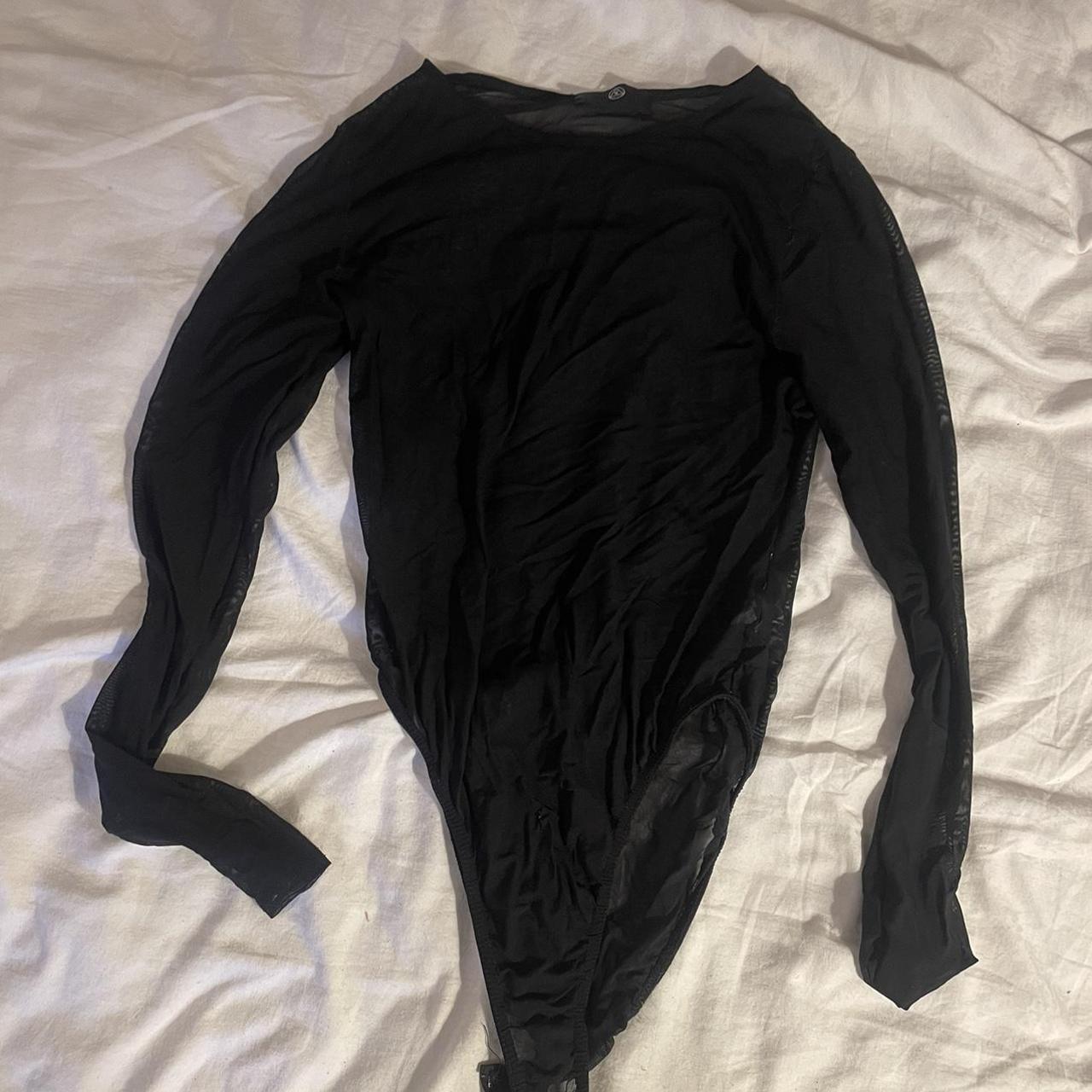 Missguided Women's Black Bodysuit | Depop