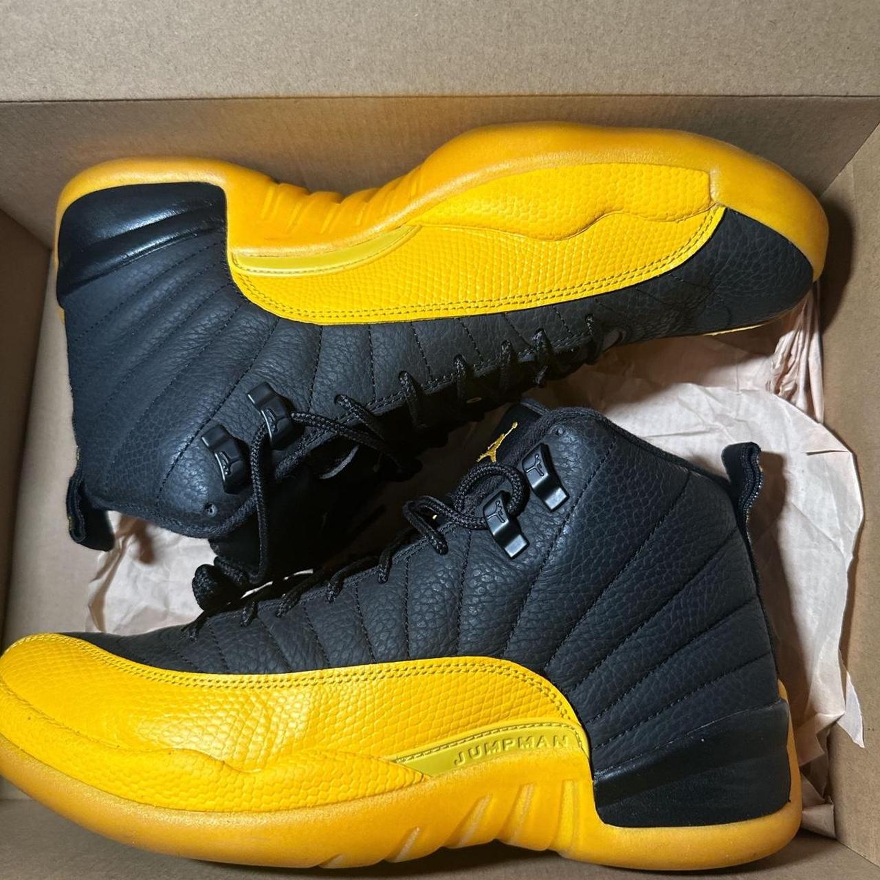 Jordan 12 University Gold Size 9.5 For $75 Good... - Depop