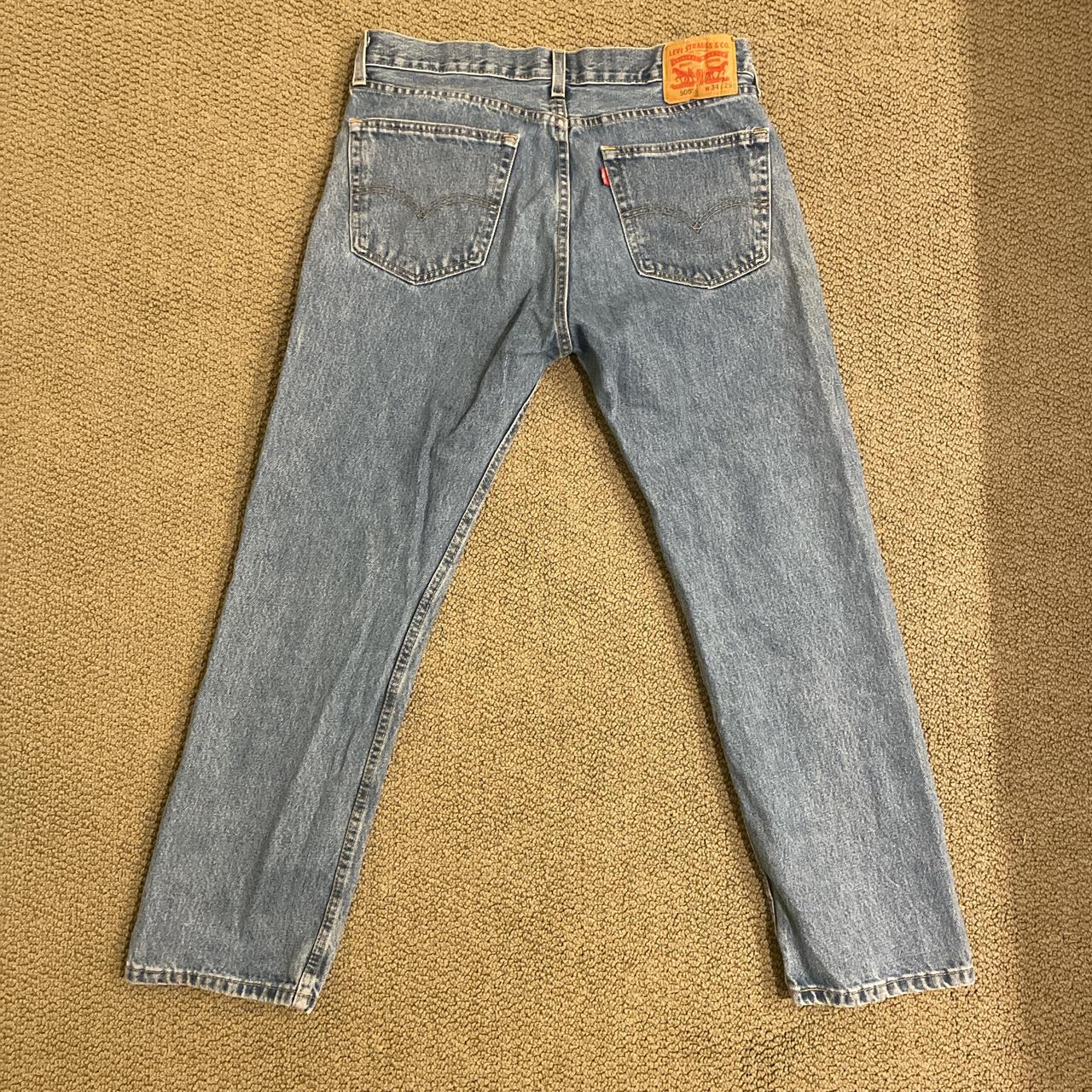 Levi’s 505 lighter wash jeans 34x29 Looks grayish... - Depop