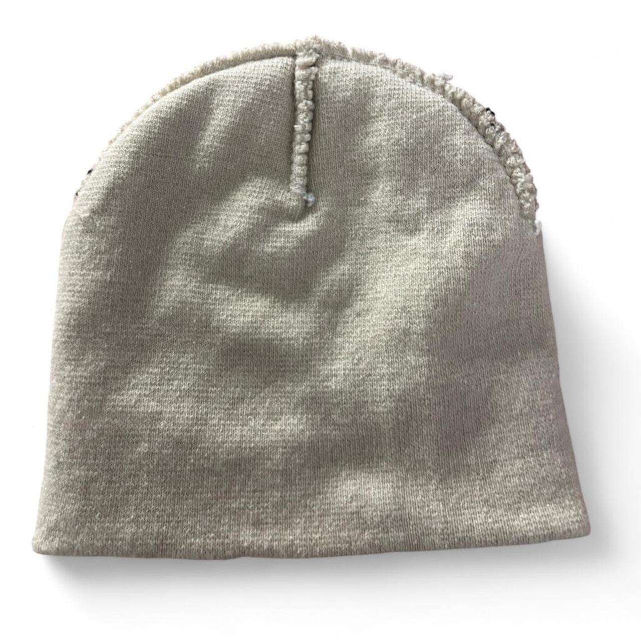 Beige and black spider web beanie #streetwear #y2k... | Depop