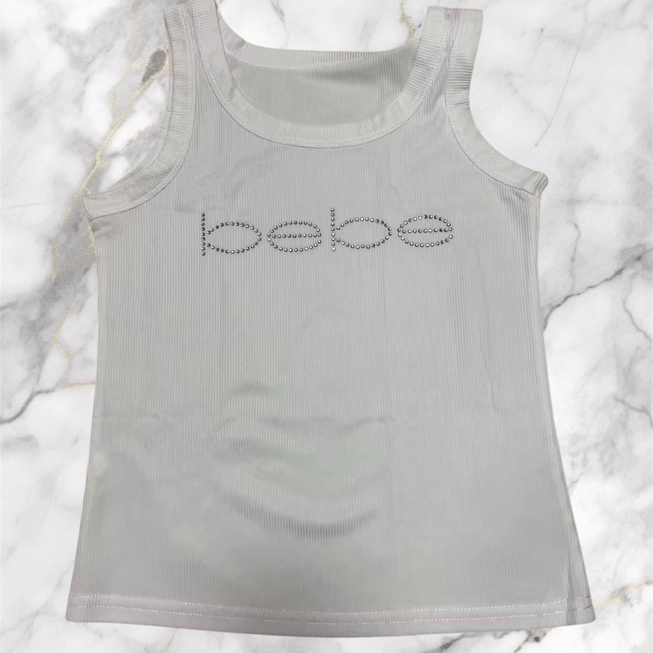 White Bebe rhinestone top #y2kfashion Brand new in bag | Depop