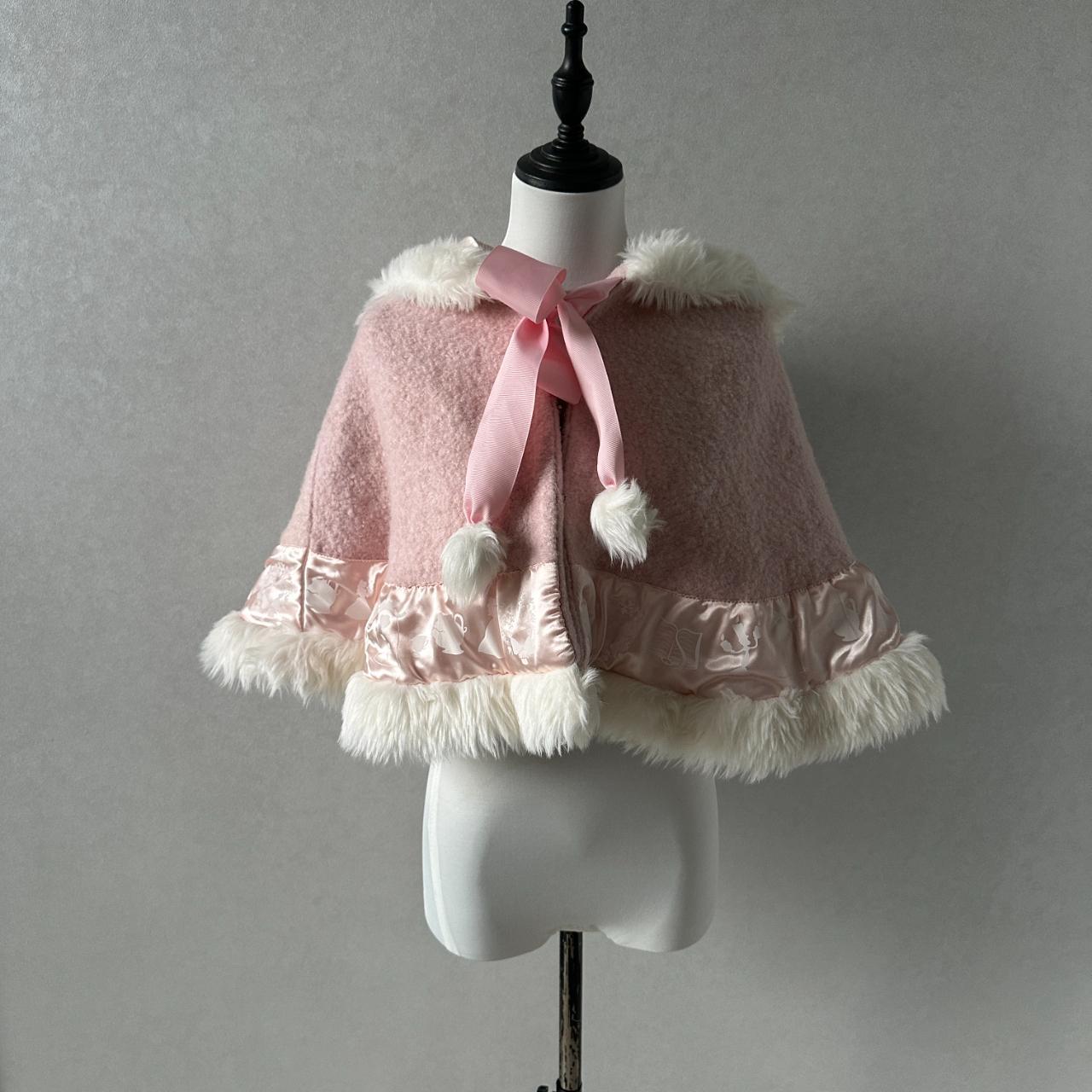 liz lisa pink cloak coat with pom pom... | Depop