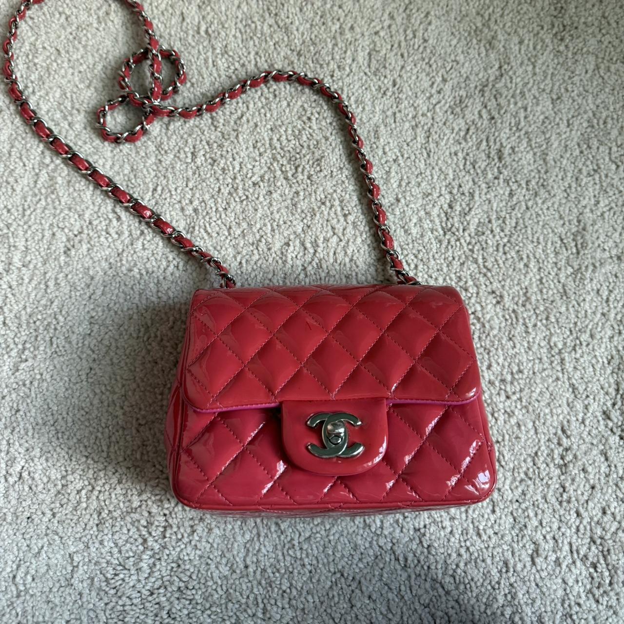 Chanel cherry red mini flap bag #chanel #chanelflap | Depop