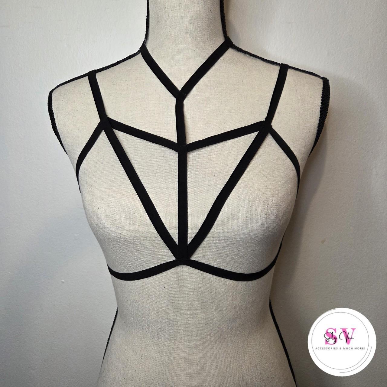 Black Elastic harness One size (Adjustable... | Depop