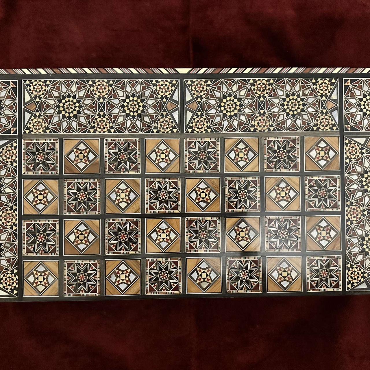 20” Backgammon Board and Chess Set from Syria with... | Depop