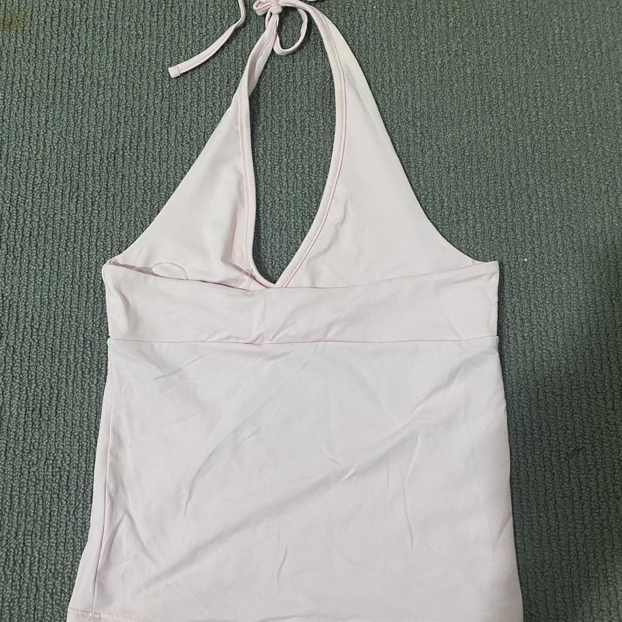 GLASSONS pink tie halter neck | Depop