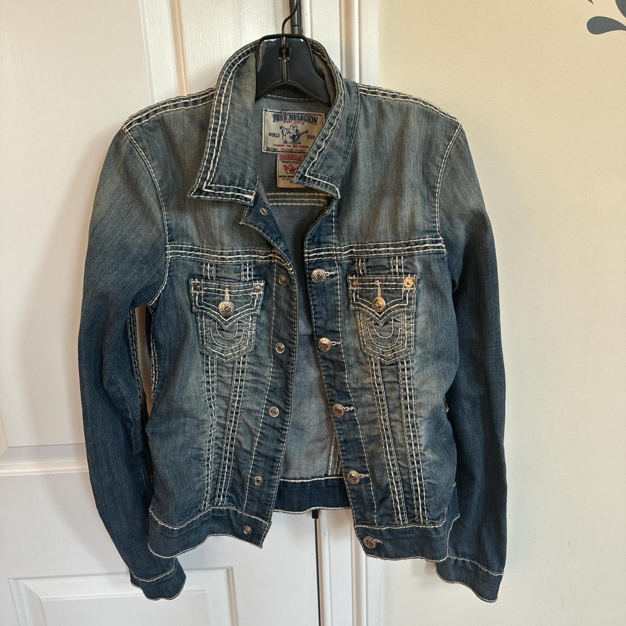 True Religion Jean jacket size Small - Depop