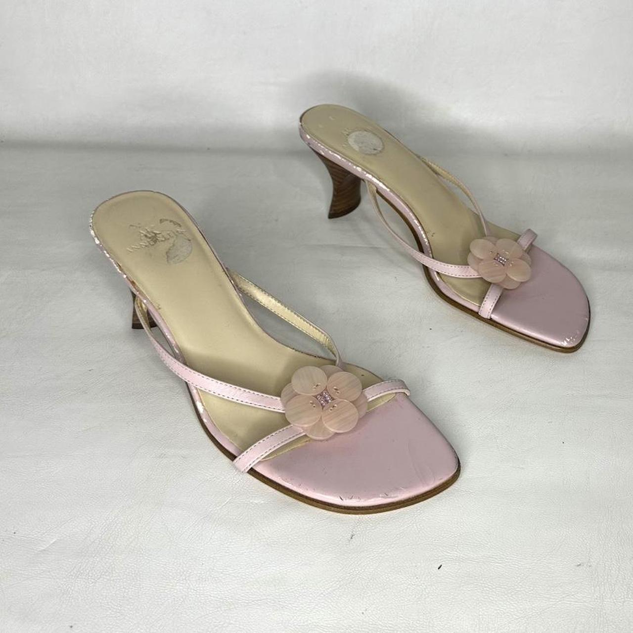 Pink flower sandals with a touch of whimsy Size... | Depop