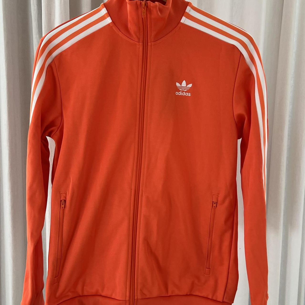 Orange Adidas track jacket adidas | Depop
