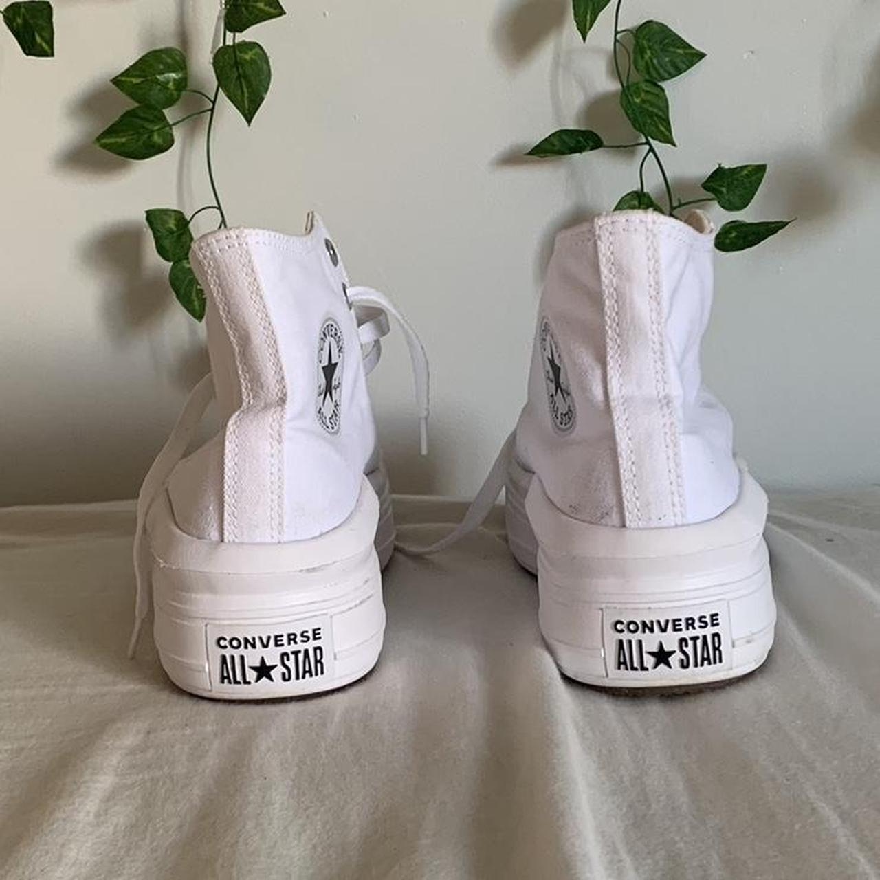 White Converse All Star high tops #sneakers #cute... - Depop