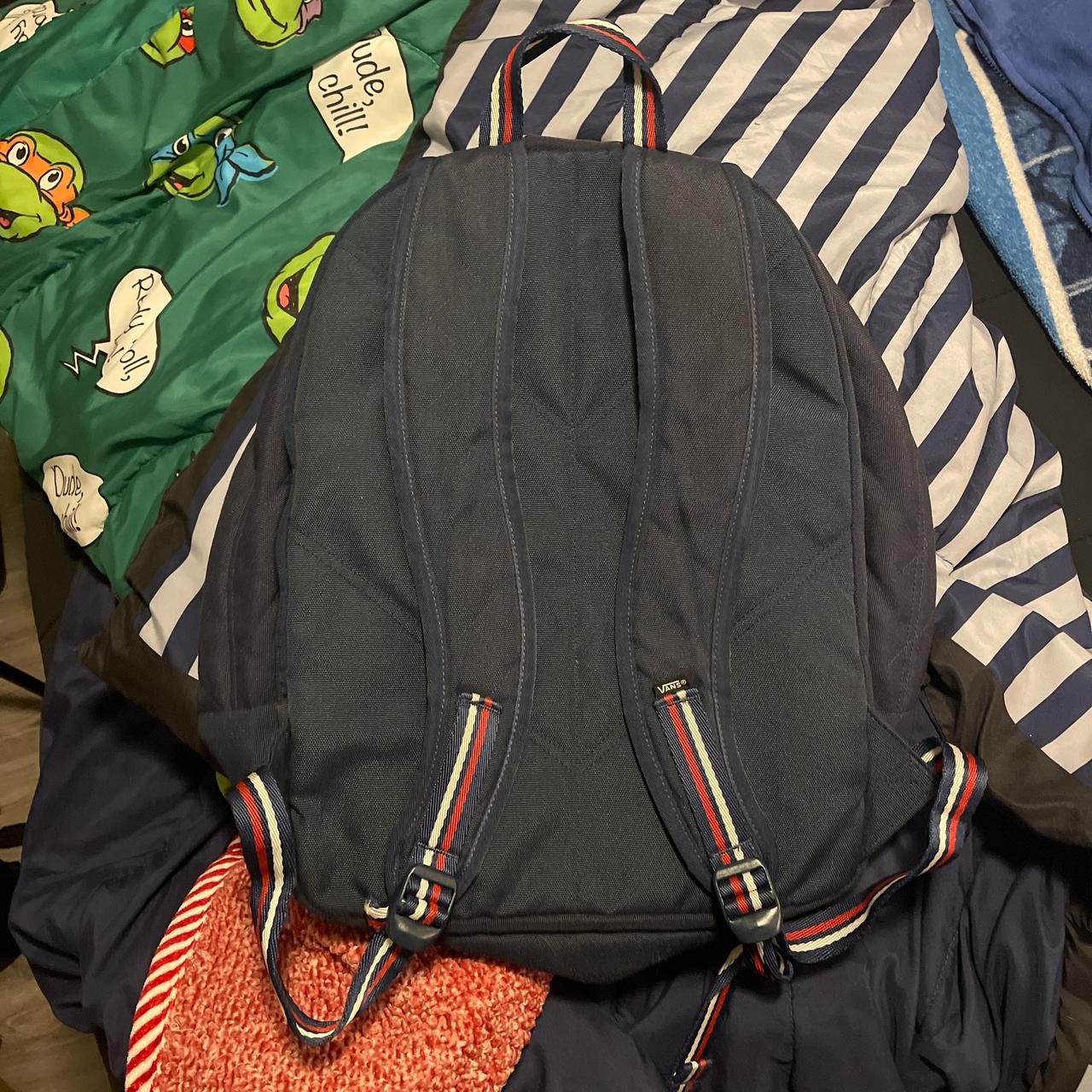 Black and red Vans backpack #skaterstyle #vans Tiny... - Depop