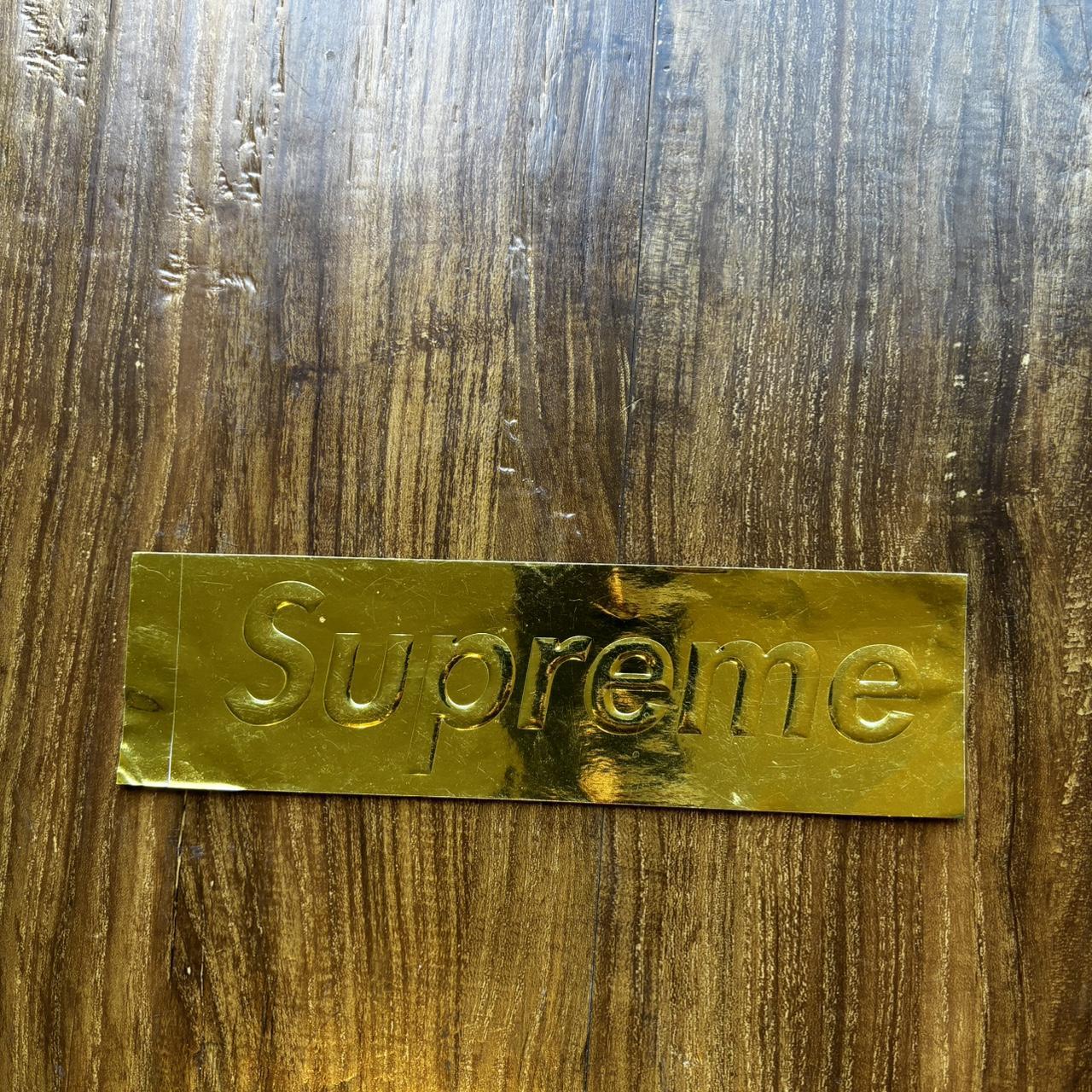 Gold supreme sticker Supreme Gold Rare Free shipping - Depop