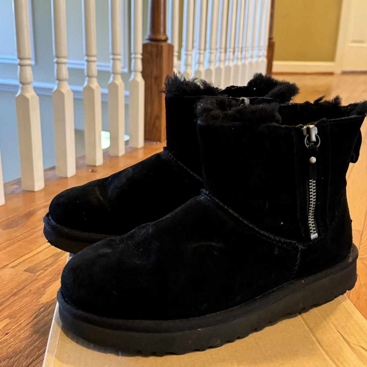 Black UGG Classic Mini Double Zip boots #UGGboots... - Depop