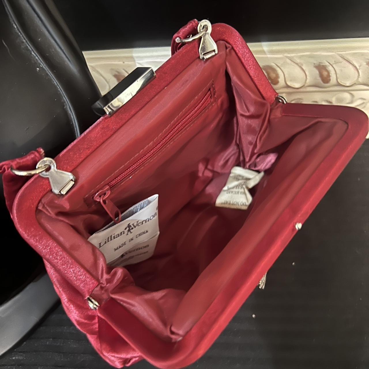 Women's Bag - Red – Vintage Lillian Vernon Red Satin … - Gem