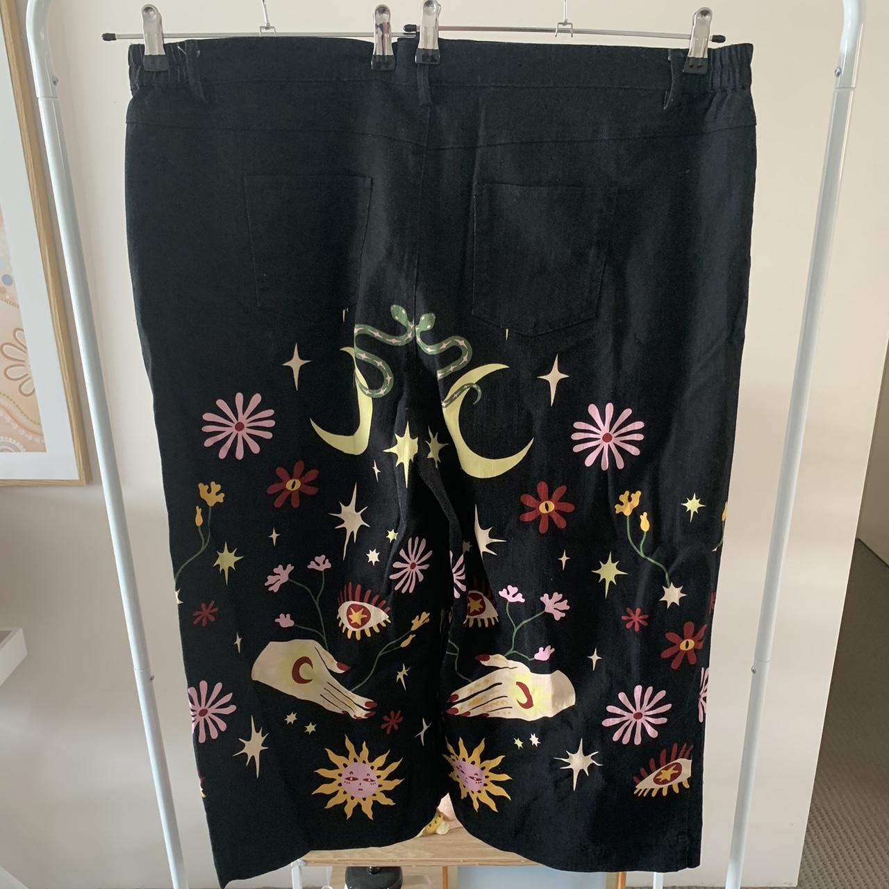 Dangerfield celestial print wide leg jeans. Size 24... | Depop