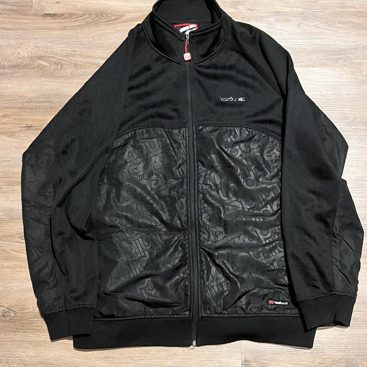 Black and grey vintage ecko untld track jacket with... | Depop