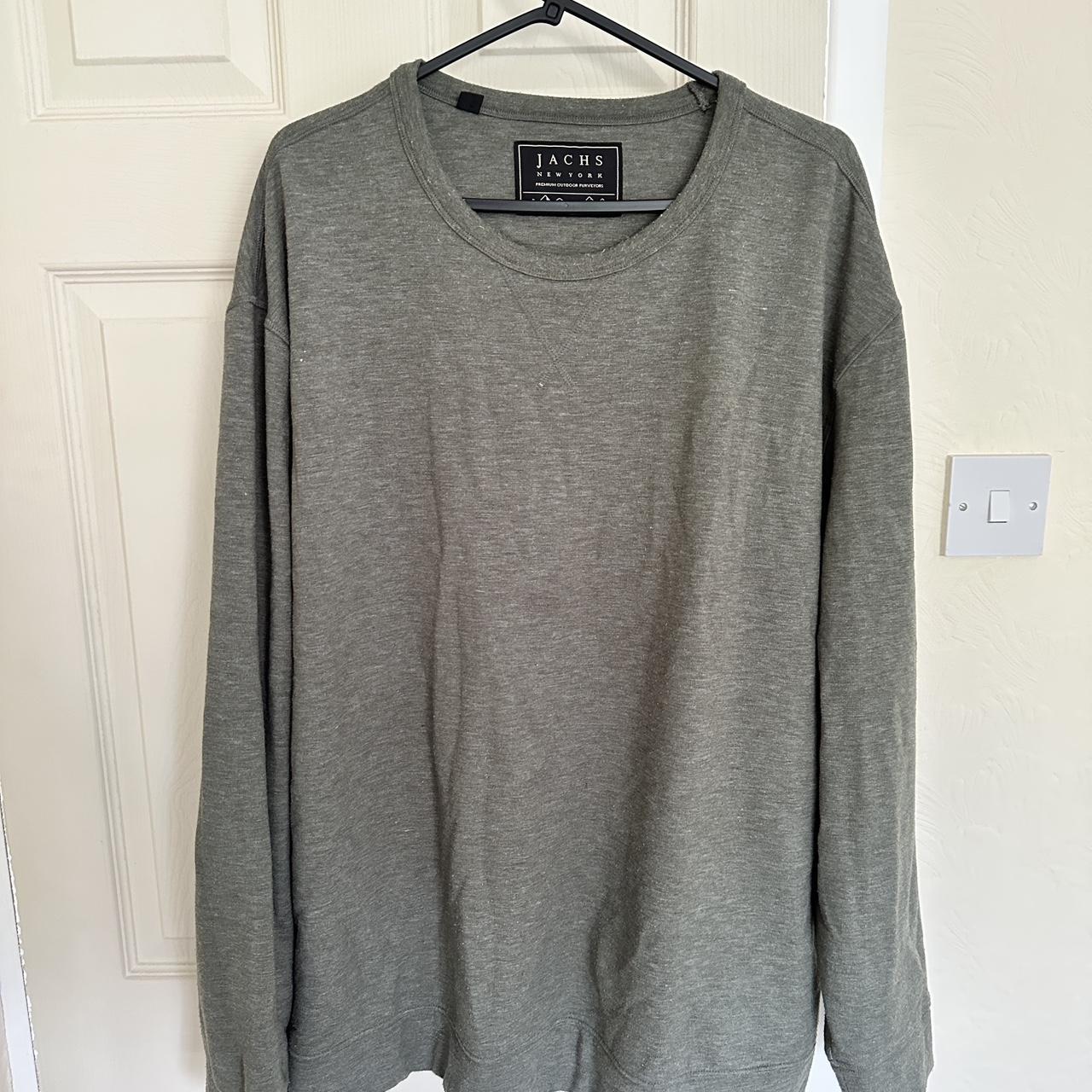 Jachs New York XXL men’s green fleece lined crew... - Depop