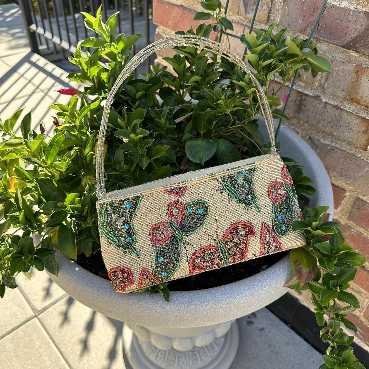 Beaded butterfly bag 🦋 Beading all over bag and... - Depop