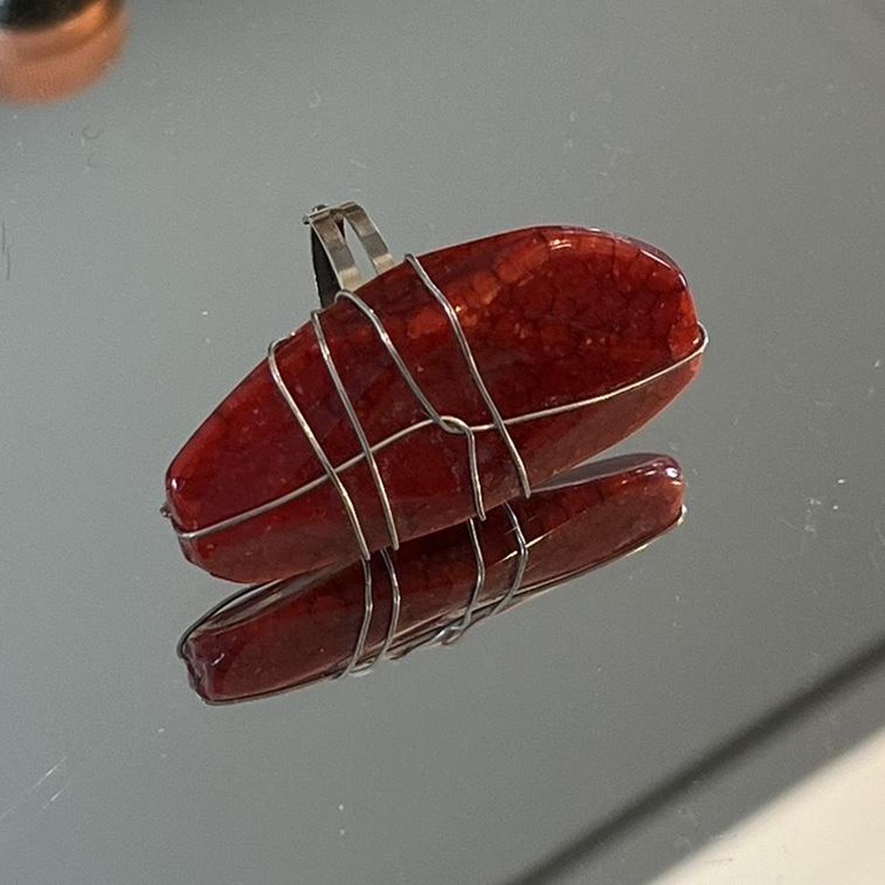 Red Statement Ring - Depop