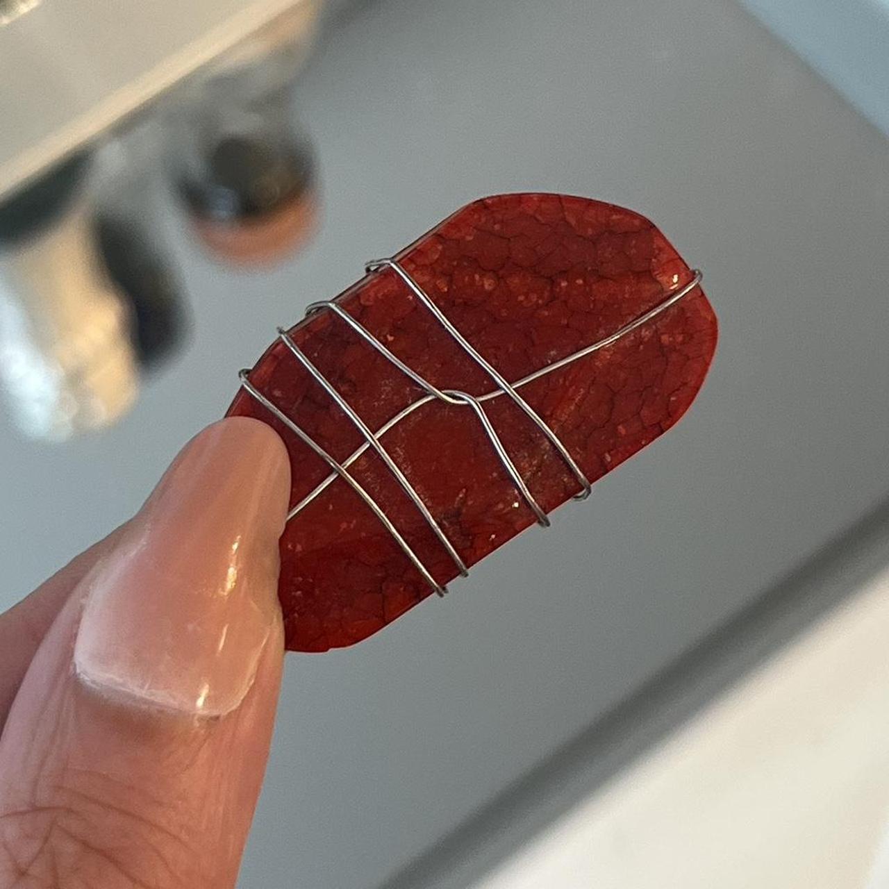 Red Statement Ring - Depop