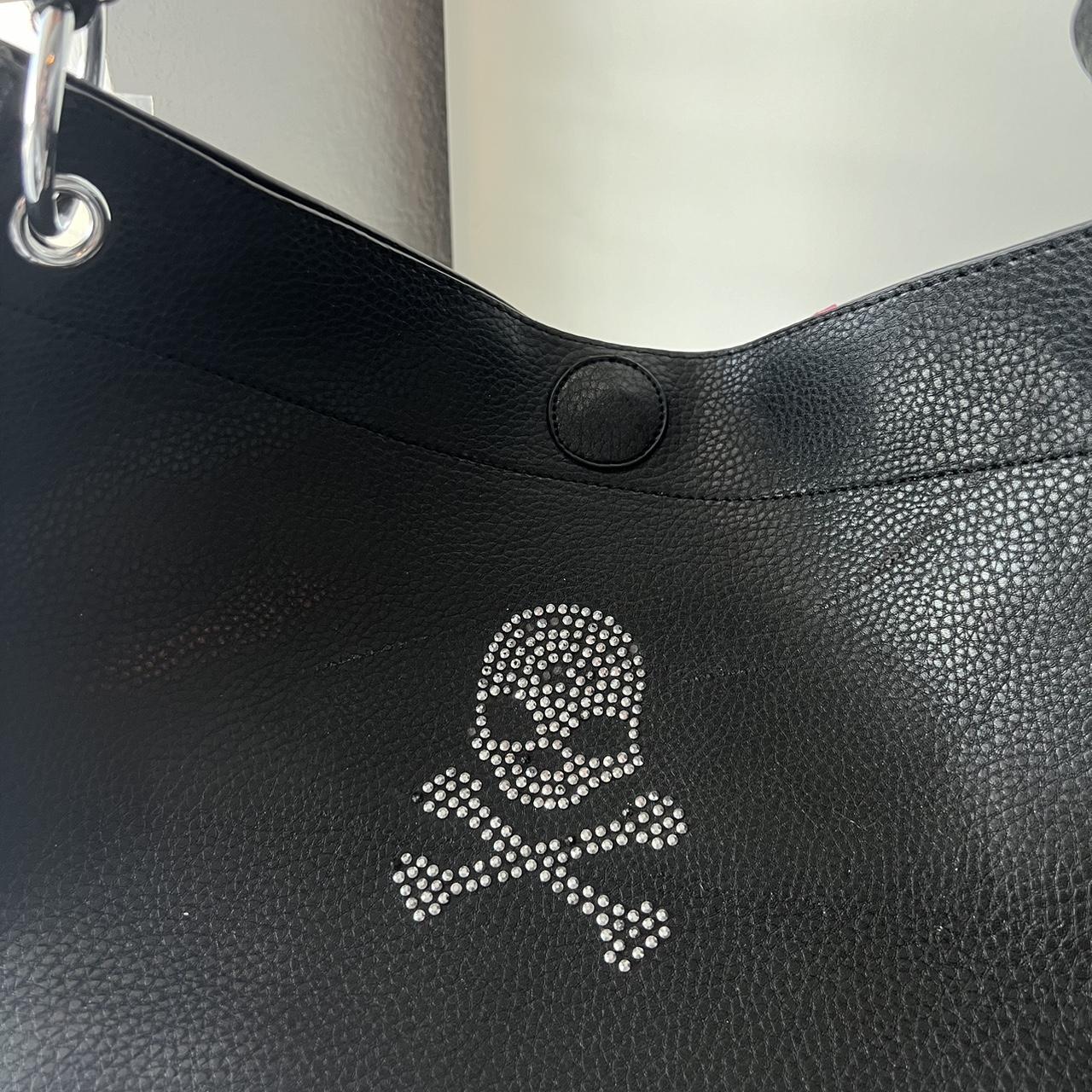 Y2K Rhinestone Skull Hobo Bag A few missing... - Depop