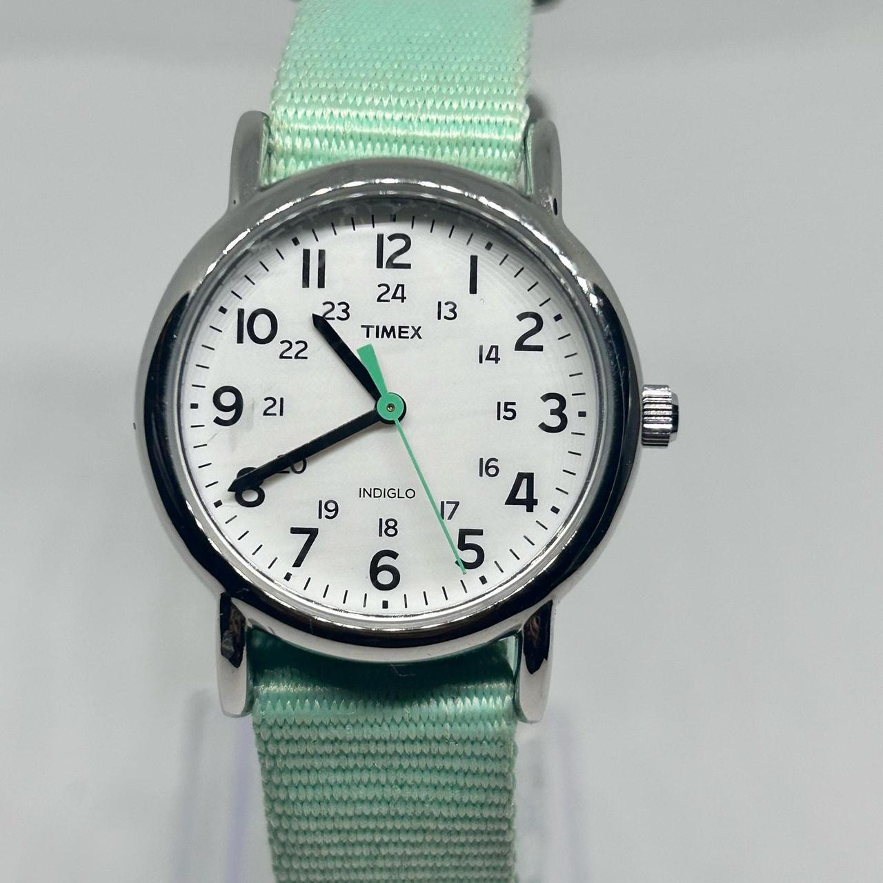 Timex Weekender 30mm Mint Green Strap Women's Watch,... - Depop