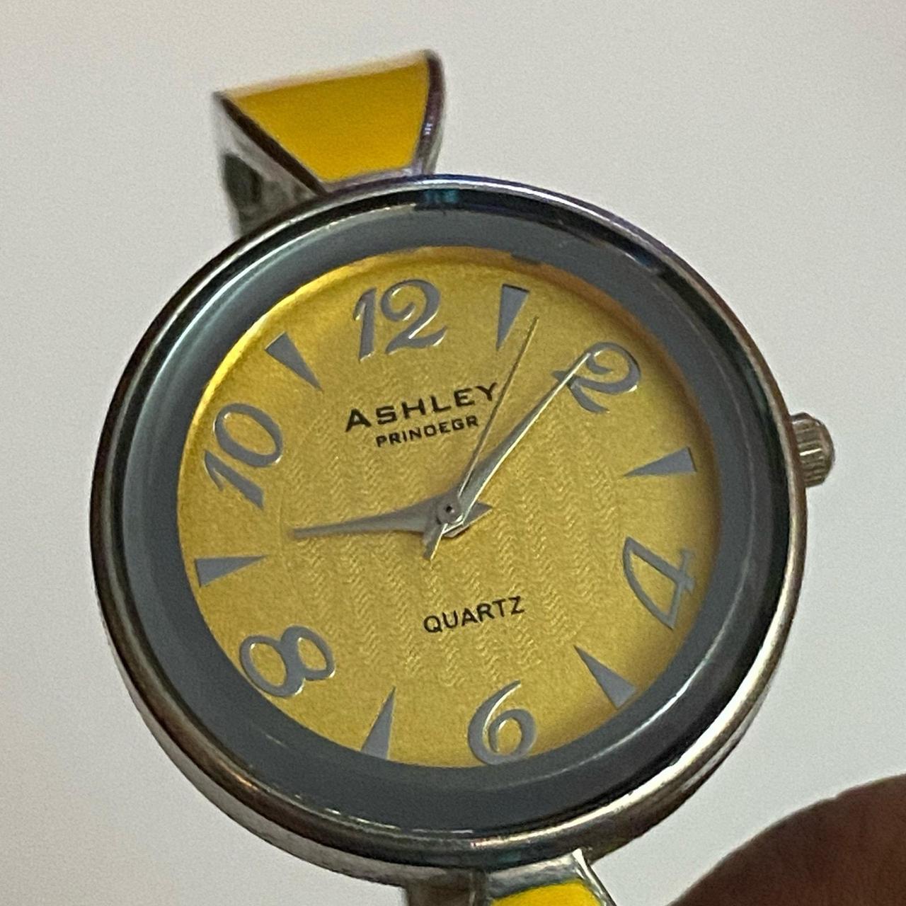 Ashley Princess Yellow Tone Stainless Steel... - Depop