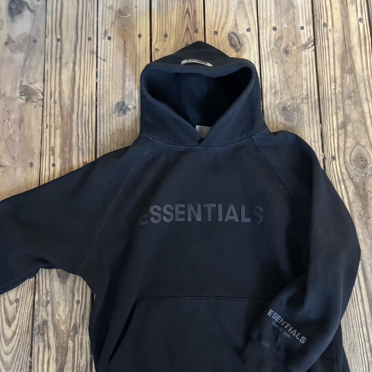 Black Essentials hoodie #essential hoodies #hoodie... - Depop