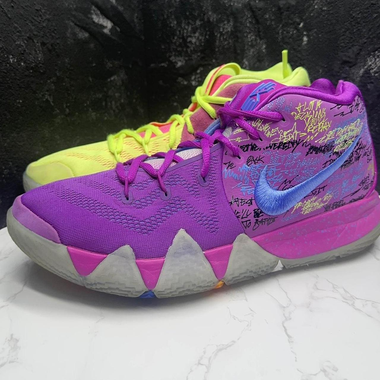 Kyrie 4 Confetti Kyrie confetti Sz 10 Used (Great... | Depop