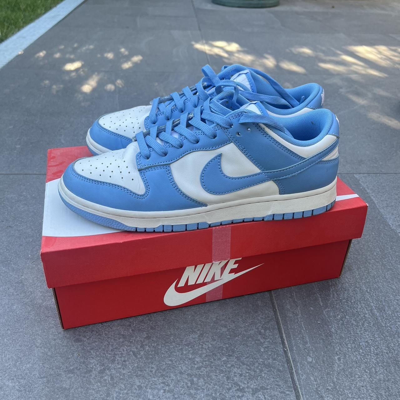 Nike Dunk UNC Baby Blue Size UK 8 UNC Nike Dunks in... - Depop