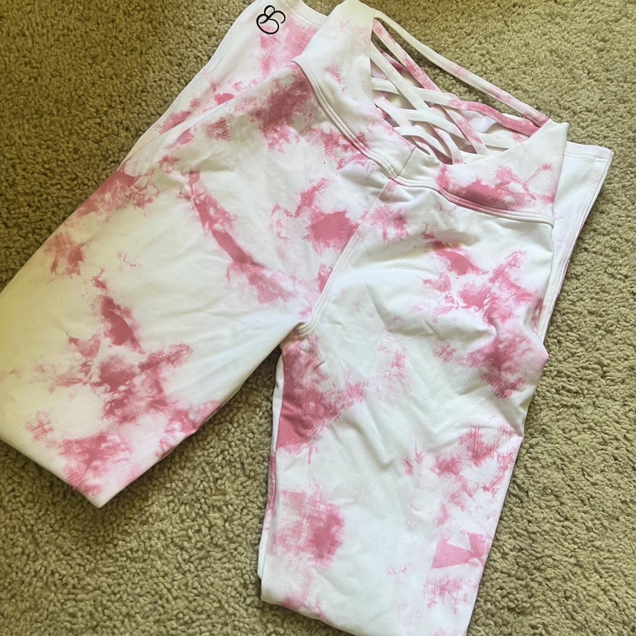 Bombshell sportswear size Small pink tye dye... - Depop