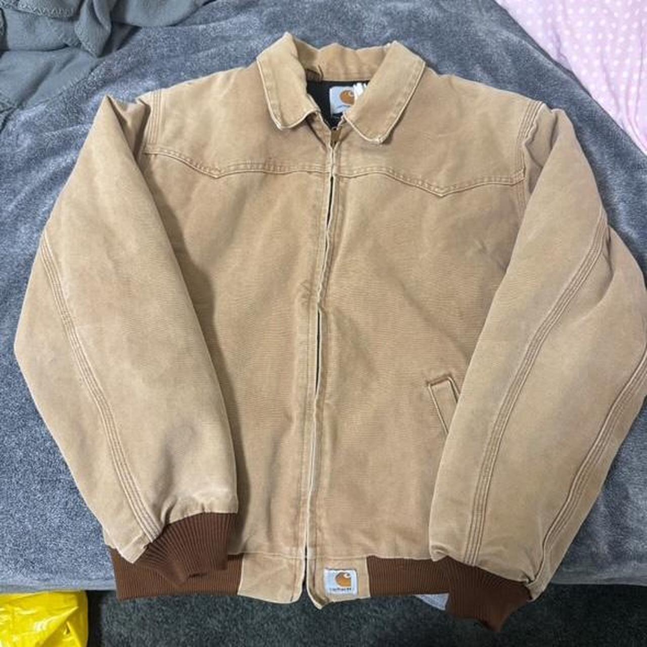 (small) Brown thrifted carhart jacket - Depop