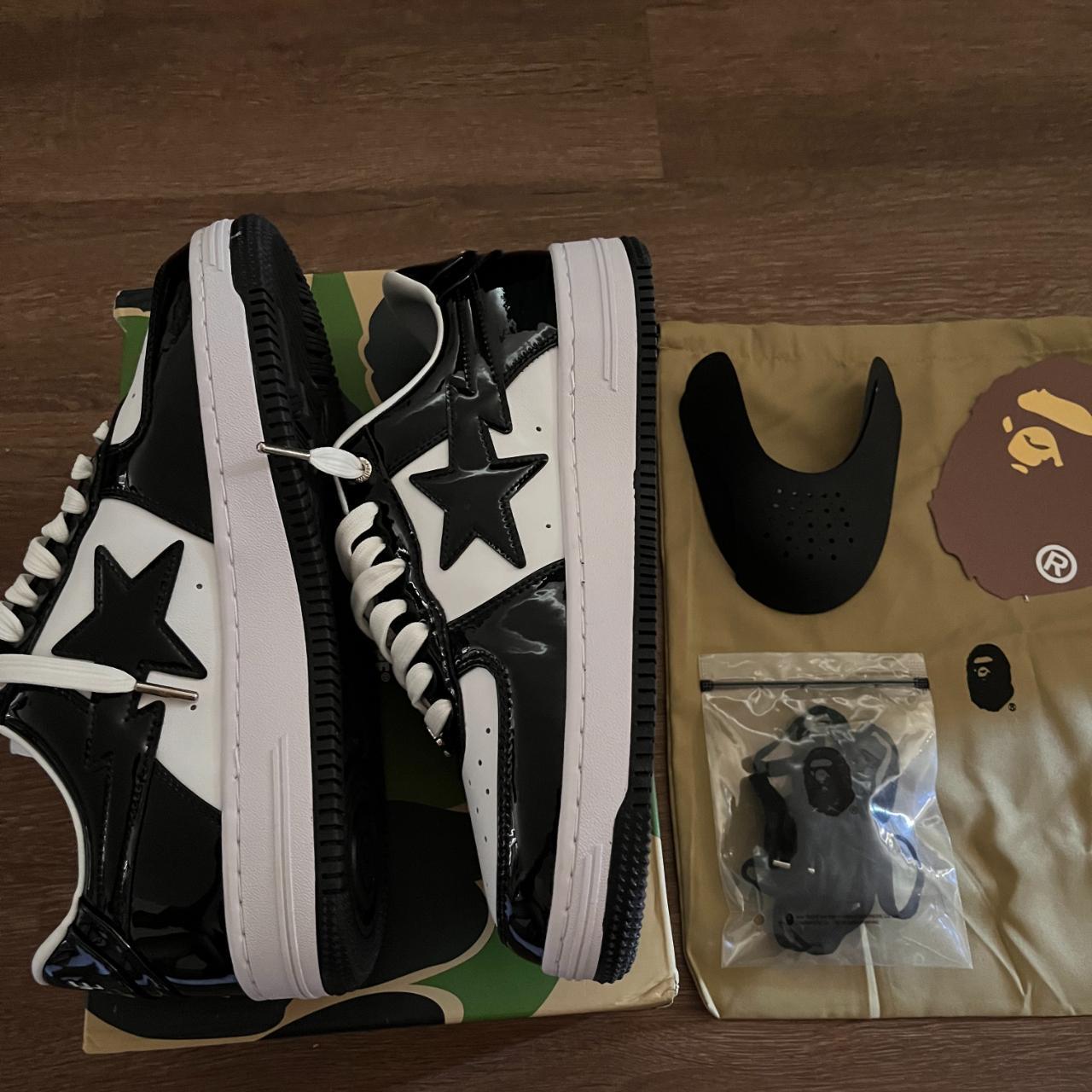 Black White Bapestas af1 ( brand new ) Size 10 Legit... - Depop