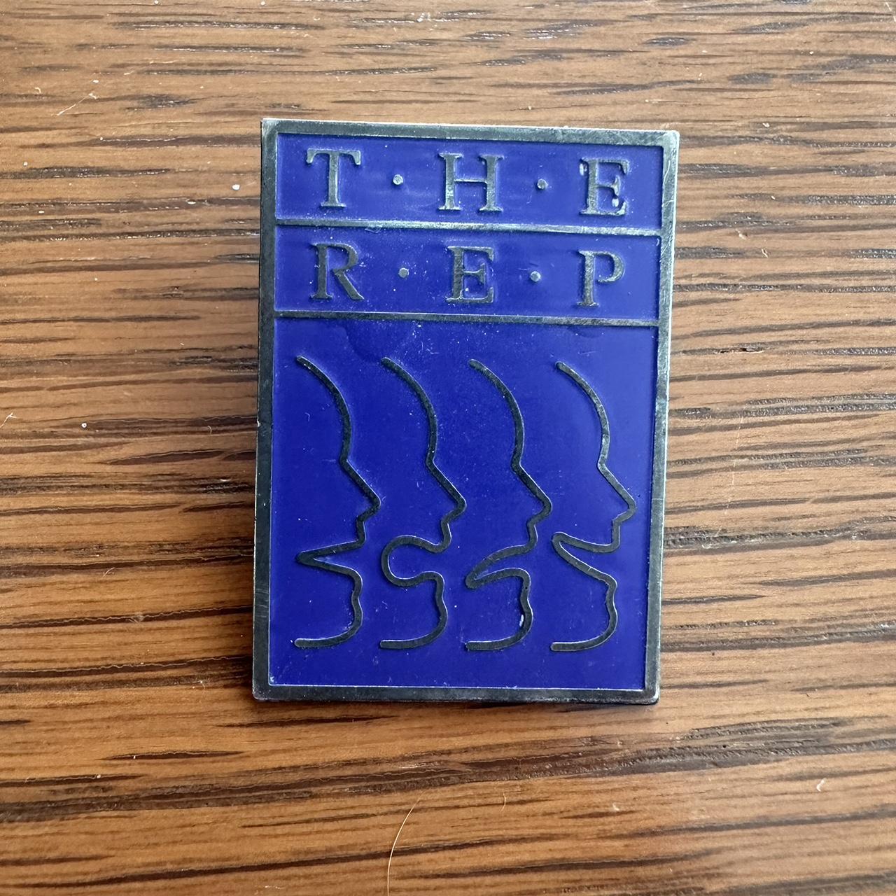 Blue THE REP pin - Depop