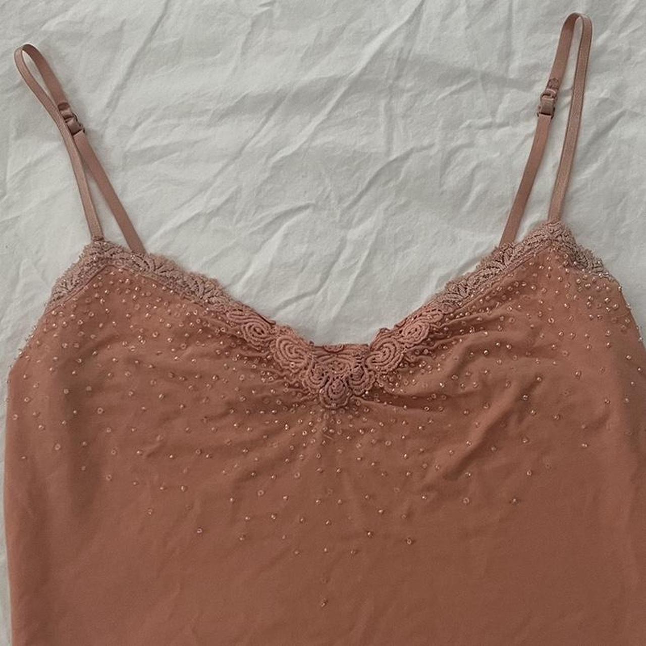 vintage beaded cami top would best fit size... | Depop