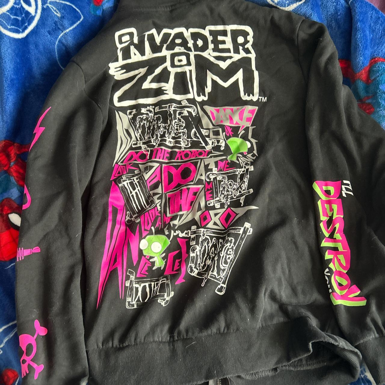 Large hot topic invader zim hoodie. Barley worn.... - Depop