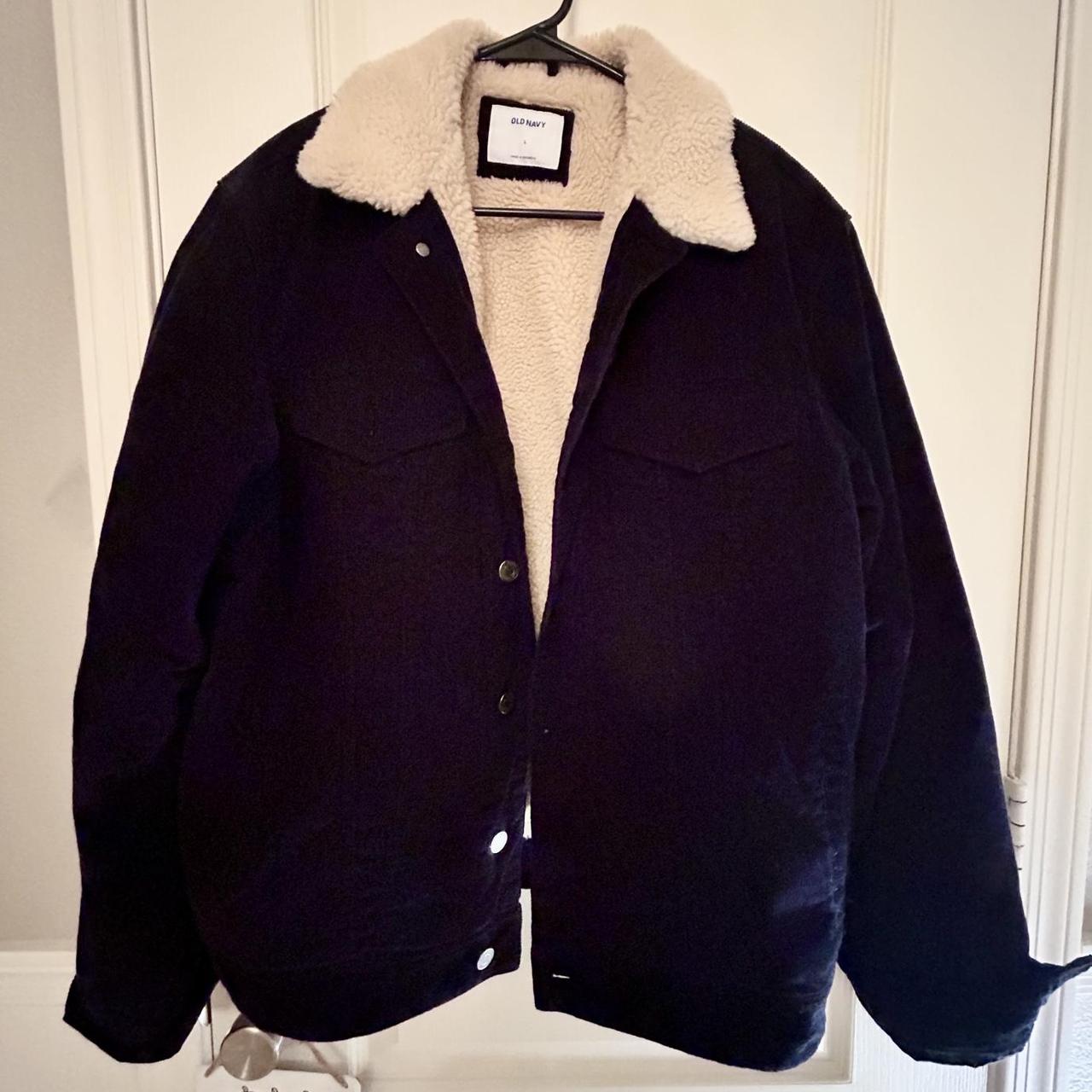 Old Navy corduroy jacket with shearling lining... - Depop