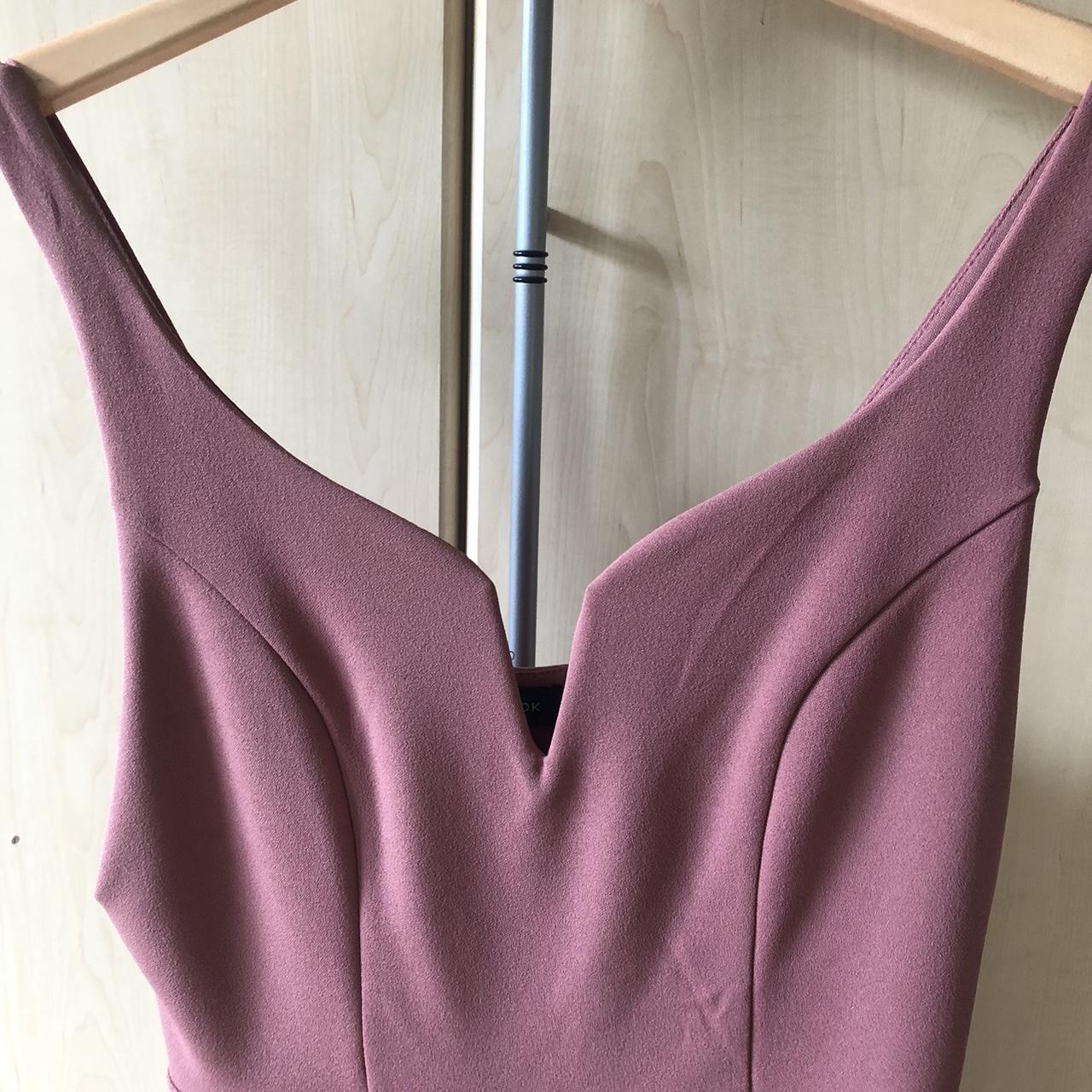 Pink skater dress with cute neckline detail. Used... - Depop