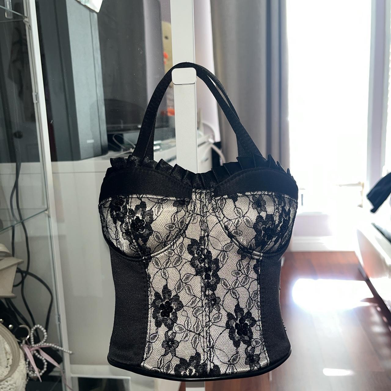 VINTAGE CORSET/BUSTIER SILHOUETTE HANDBAG -... - Depop