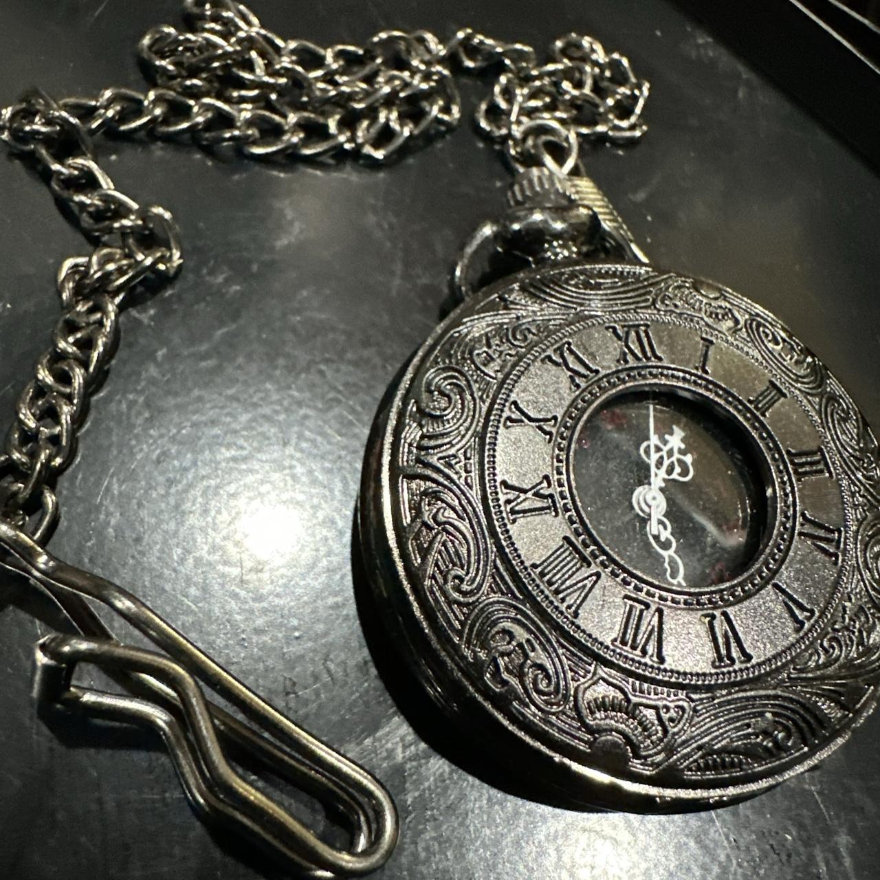 Running pocket watch Roman Round Pocket WatchRoman... - Depop