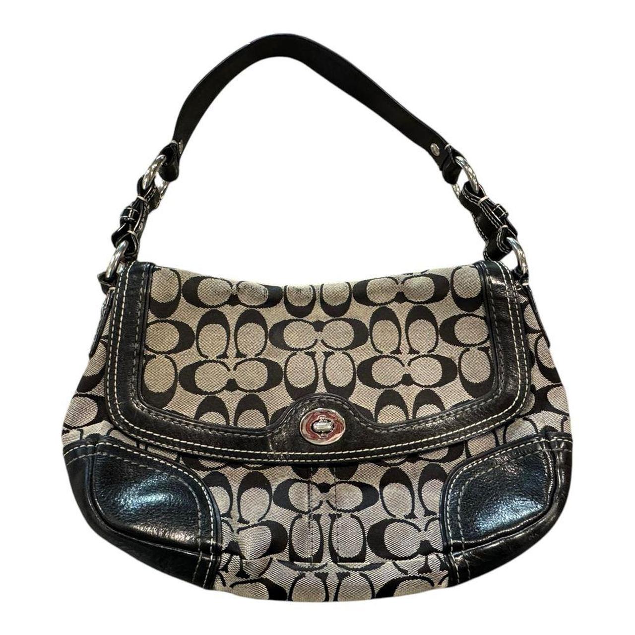 Vintage Coach Signature Chelsea Canvas Hobo Shoulder... - Depop